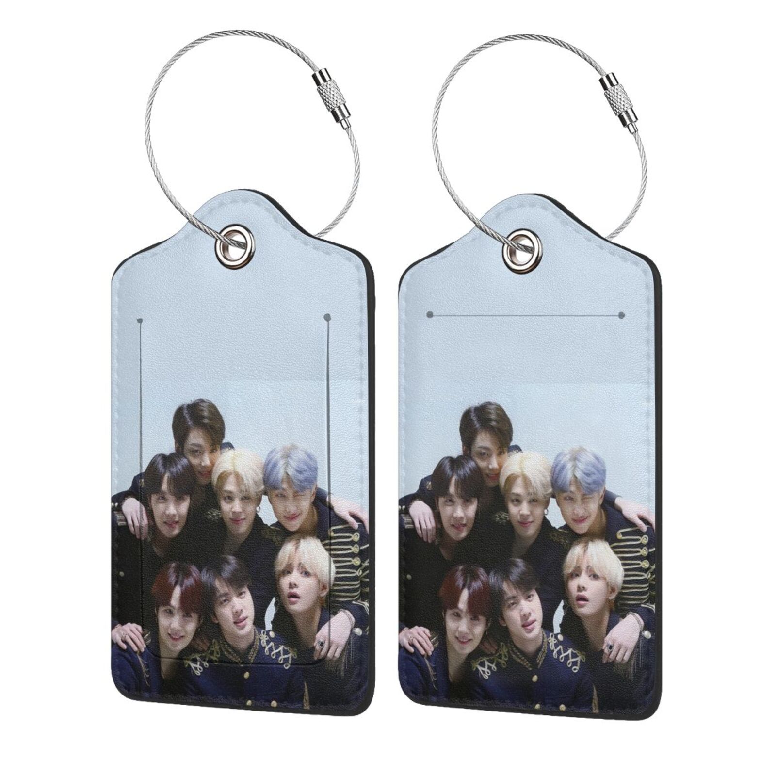 BTS Baggage Tag Leather Identification Tag BTS Merch Luggage Tag 2 PCS ...
