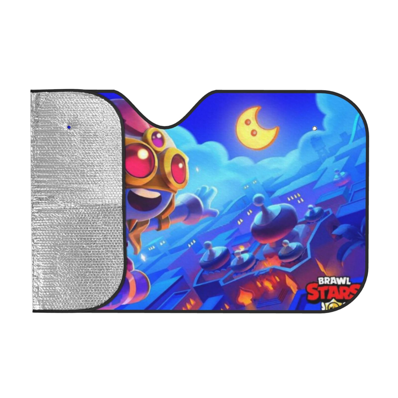 Brawl-Stars Car Windshield Sunshade Dragons Black and Red Eyes Foldable ...