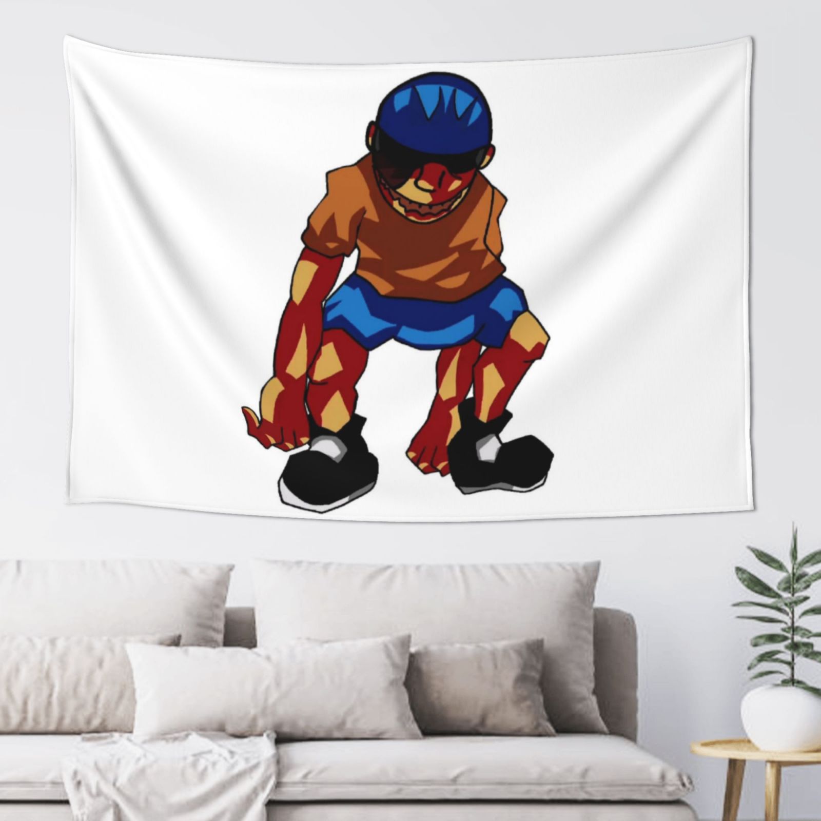 Sml Jeffy Tapestry Wall Decor Cartoon Flag Wall Tapestry for Dormitory ...