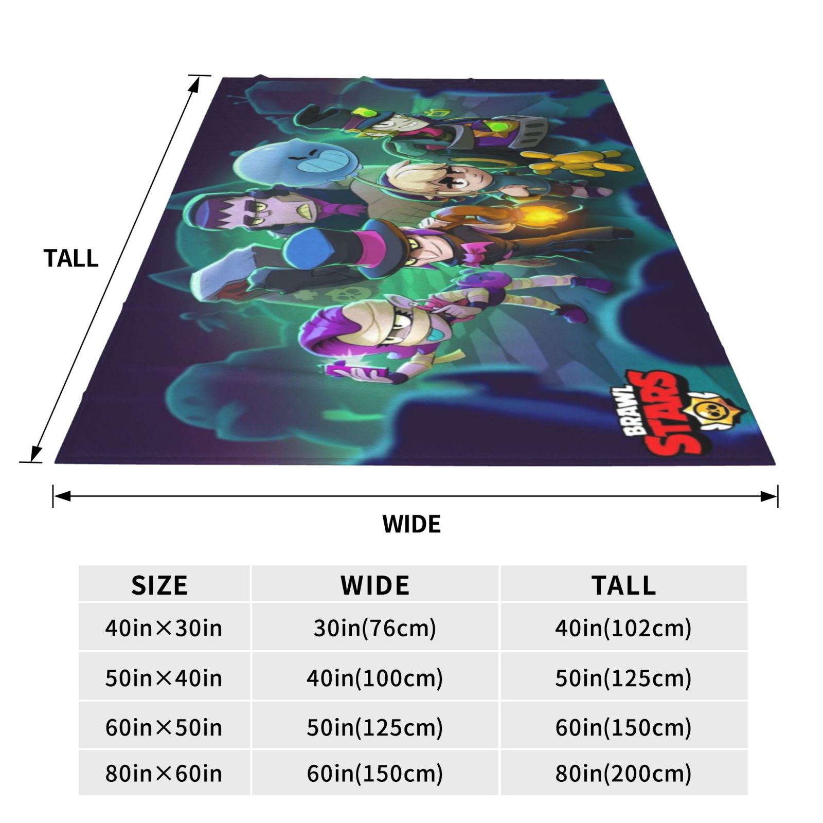 Brawl-Stars Throw Blanket - Cozy Anti-pilling flannel Bedding Gifts for ...