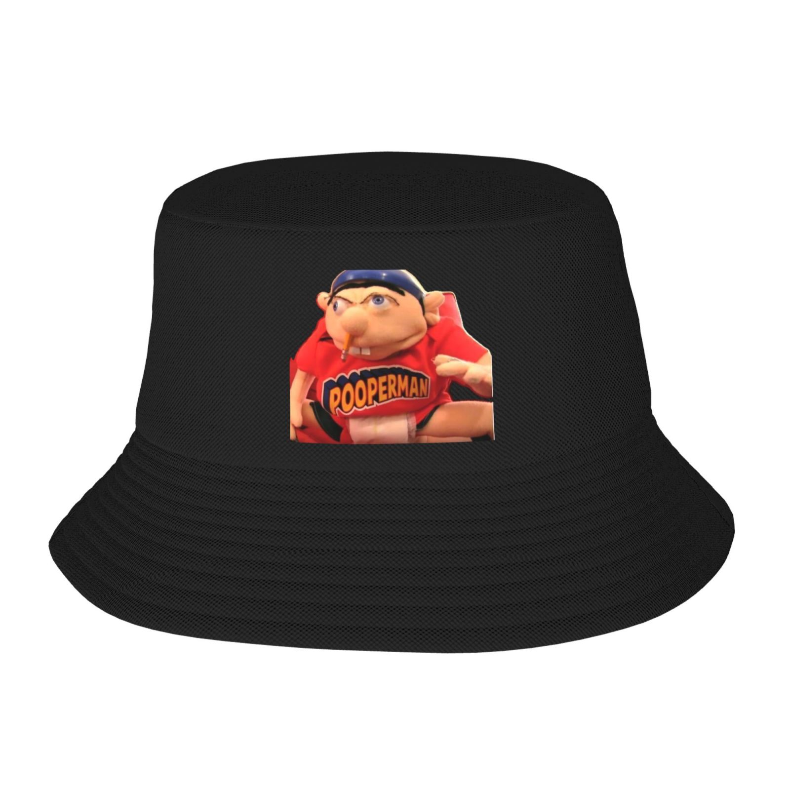 Sml Jeffy Fisherman Hat Unisex Trend Cartoon Double-deck Packable for ...