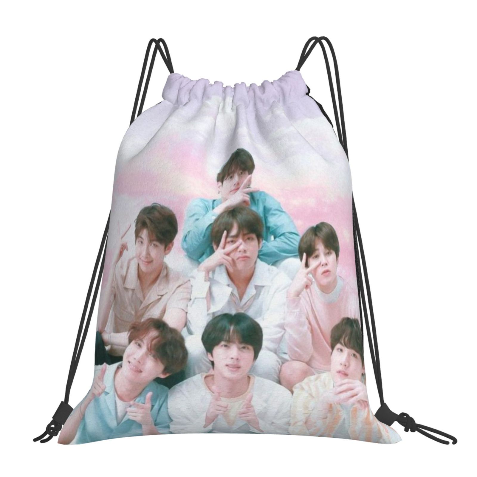 BTS Drawstring Bags Gym Bag Yoga Bag BTS Merch for Sport Outing Daily ...