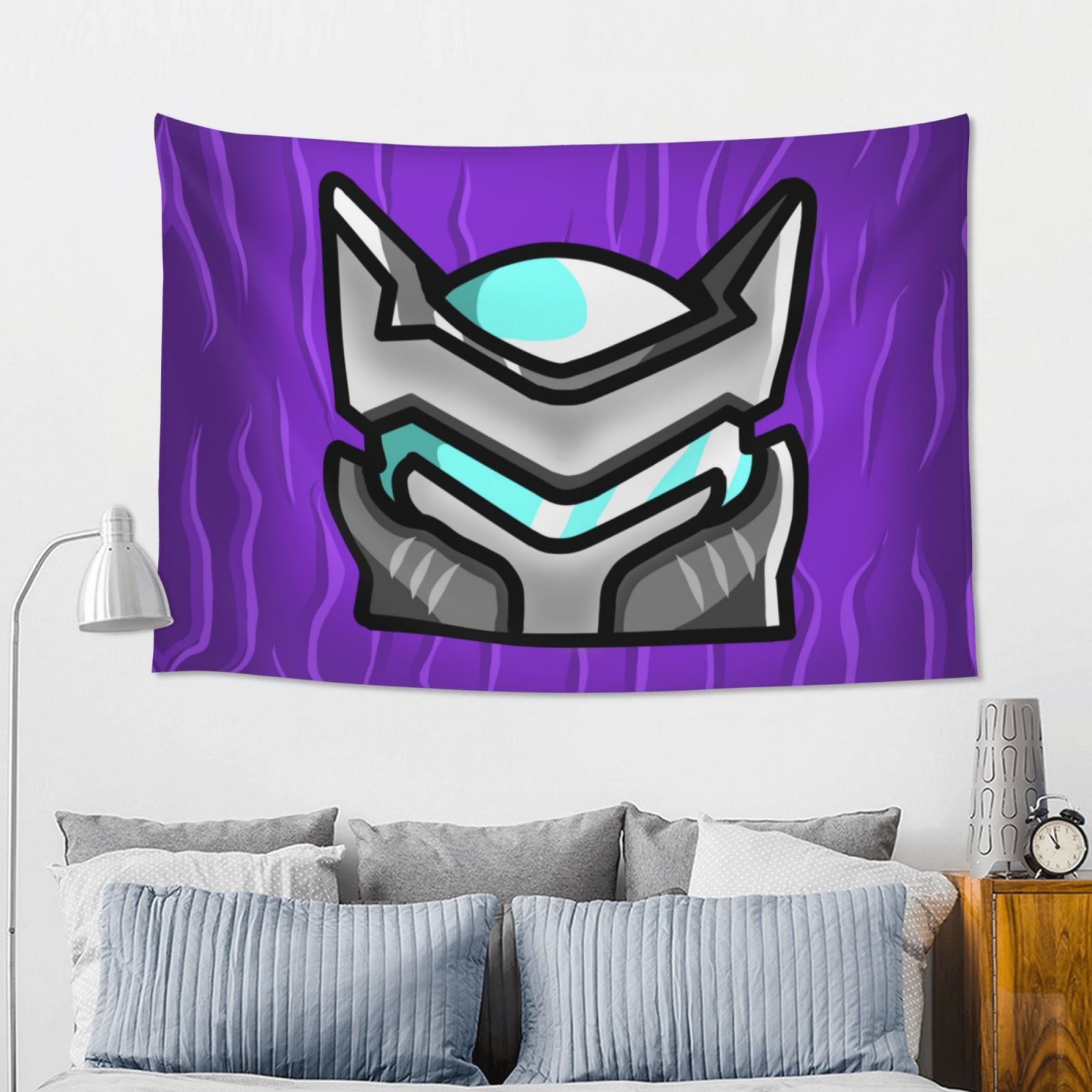 Geometry-Dash Tapestries Fabric Wall Hanging Indoor Outdoor Wall Art ...