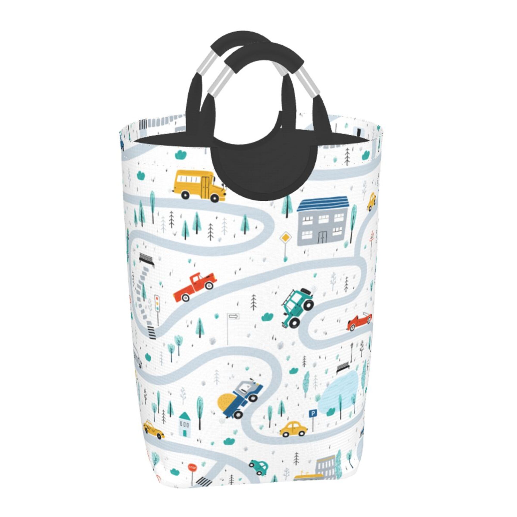 TEQUAN 50L Large Rectangular Laundry Hamper with Aluminum Handles ...