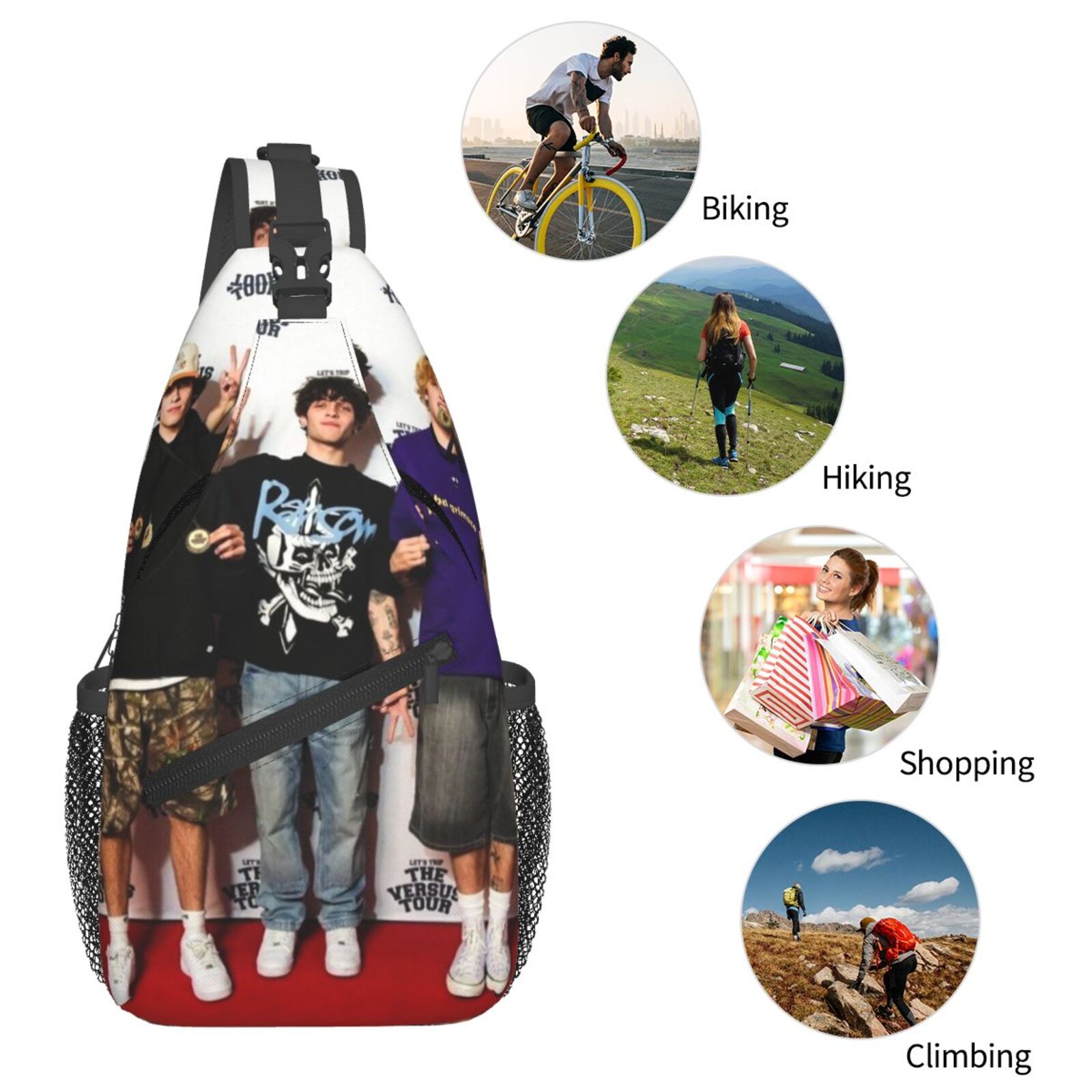 Sturniolo Triplets Casual Sling Bag for Women Men Travel Crossbody ...