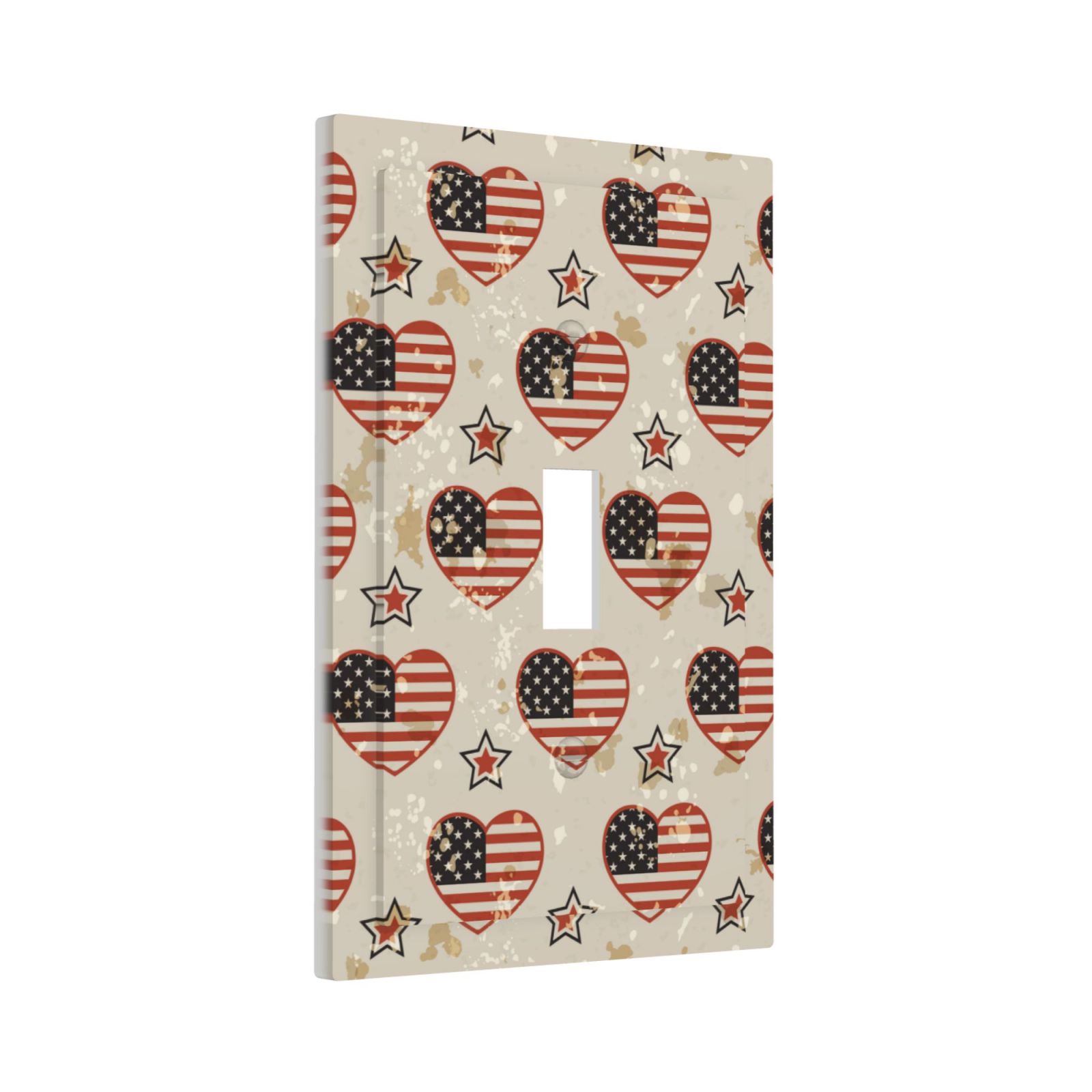 DouZhe 1-Gang Toggle Switch Wallplate, Retro Usa Flag and Star ...