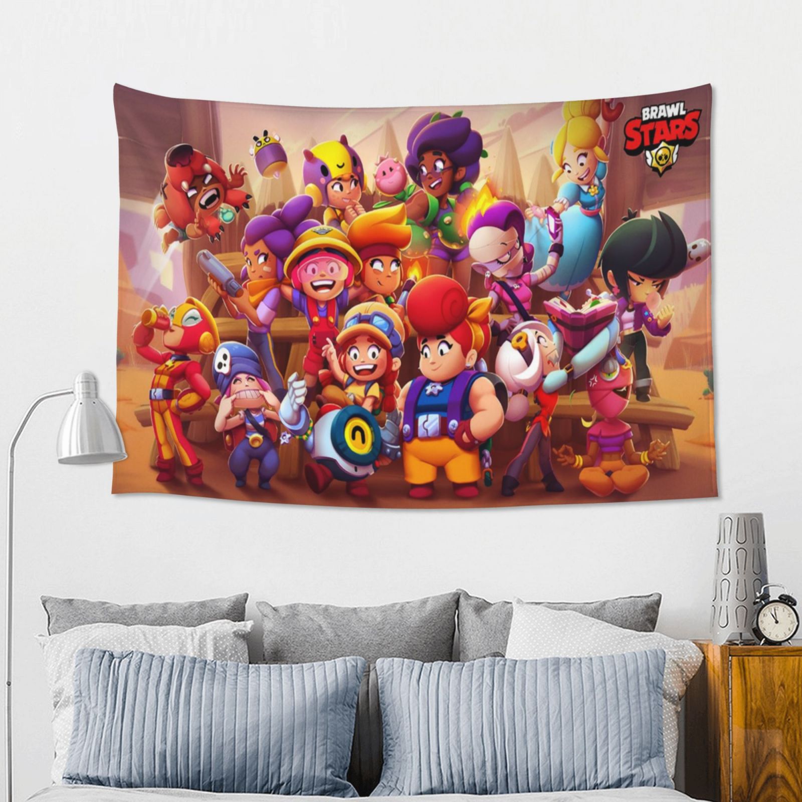 Brawl-Stars Tapestries Fabric Wall Hanging Indoor Outdoor Wall Art ...
