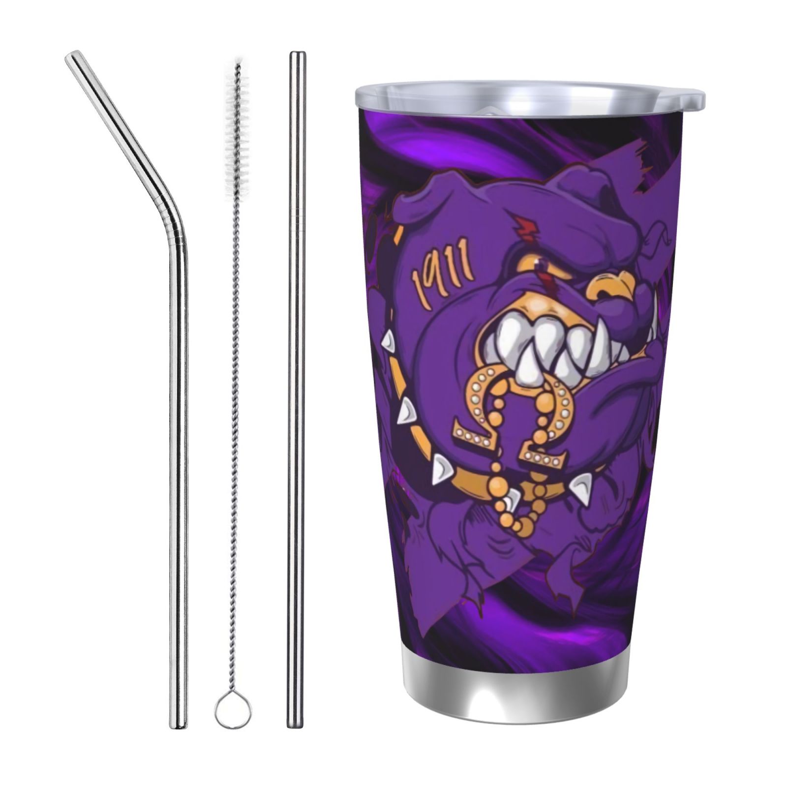 Omega Psi Phi Fraternity Paraphernalia Stainless Steel Tumbler Double ...