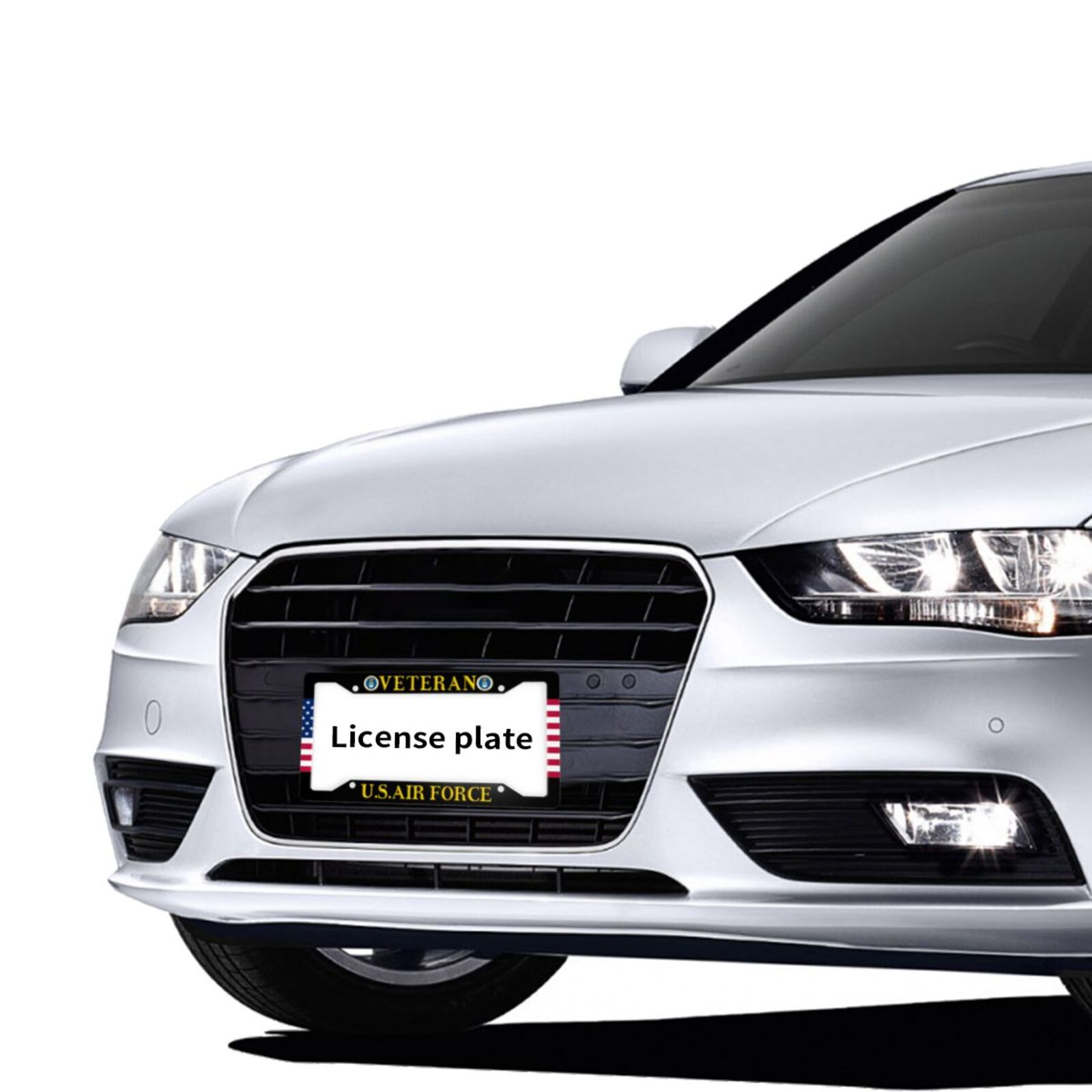American Flag Air Force License Plates Frame Holder Cover Metal ...