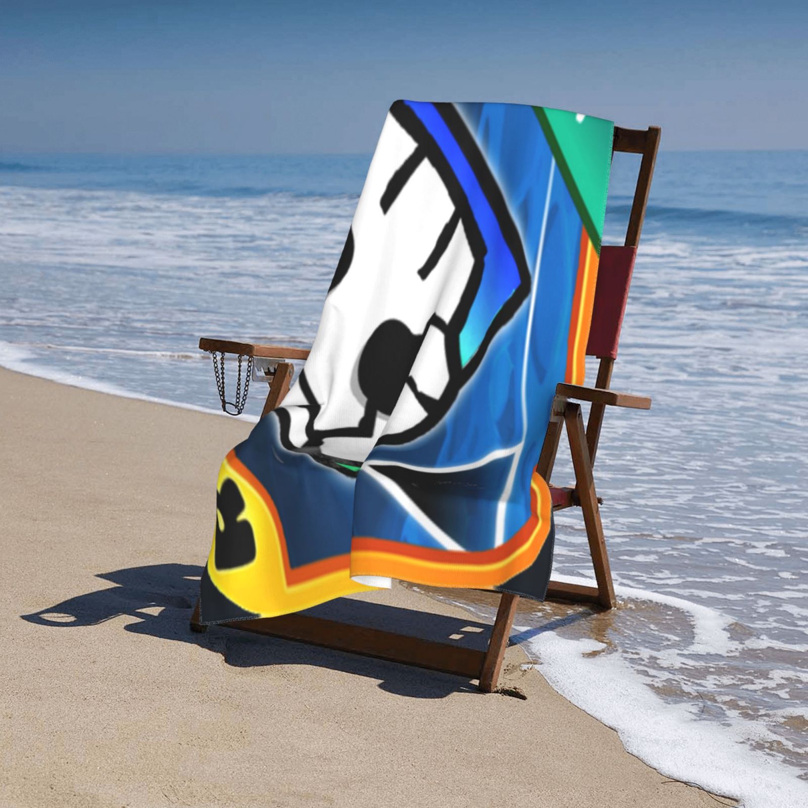Geometry-Dash Beach Towel for Women Men Sand Free Bath Towel Absorbent ...
