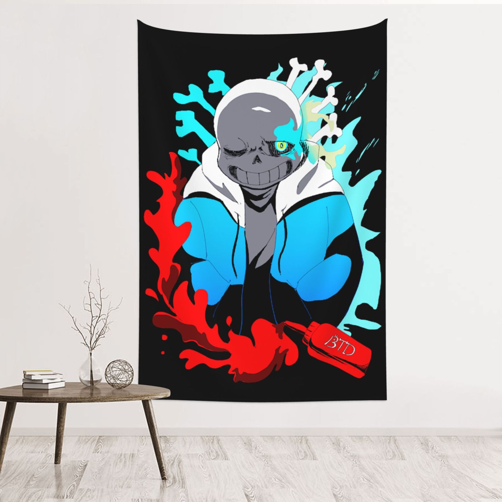 Undertale Sans Tapestry Wall Hanging Window Design for Bedroom College ...