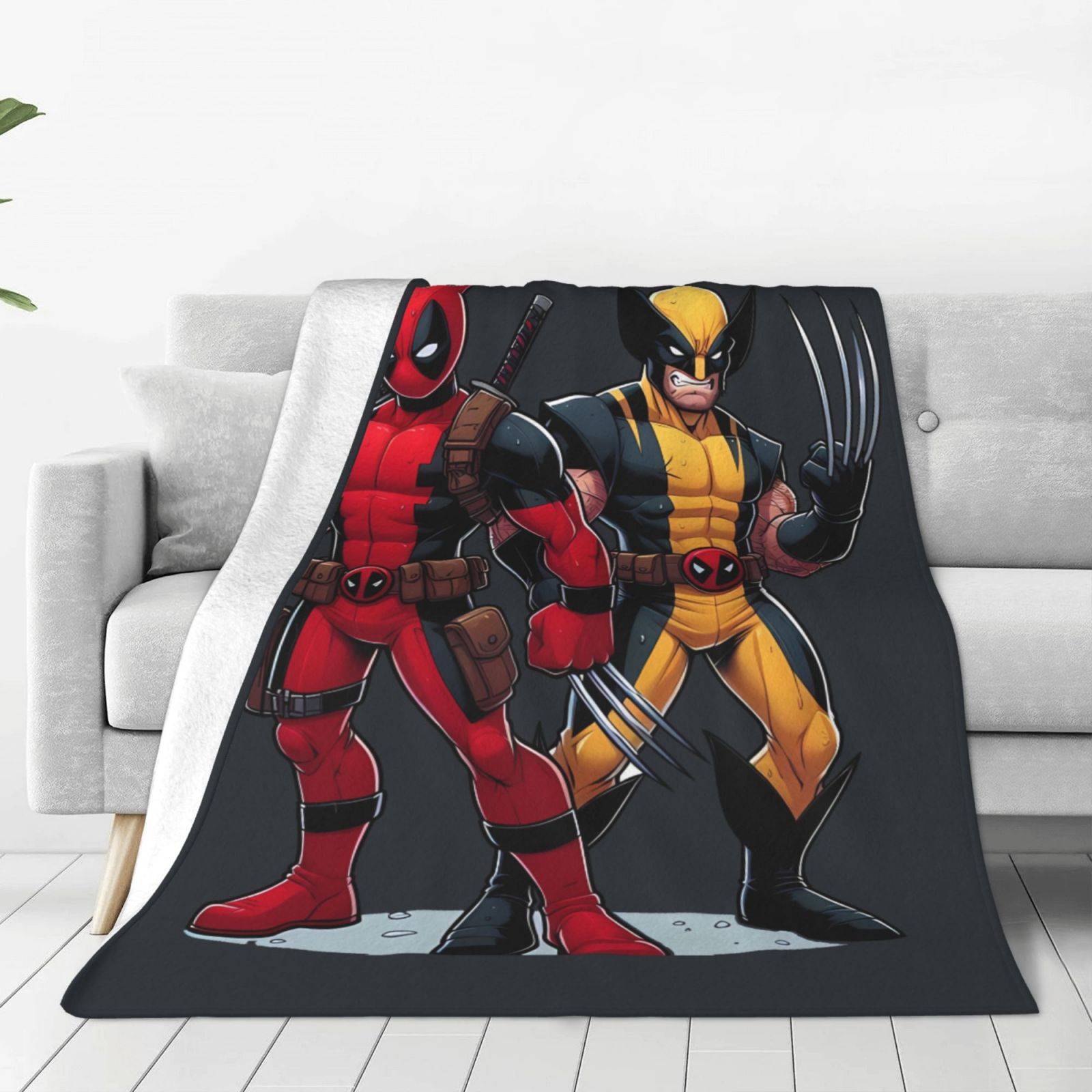 Deadpool And Wolverine Throw Blanket - Fuzzy Blanket Super Soft ...