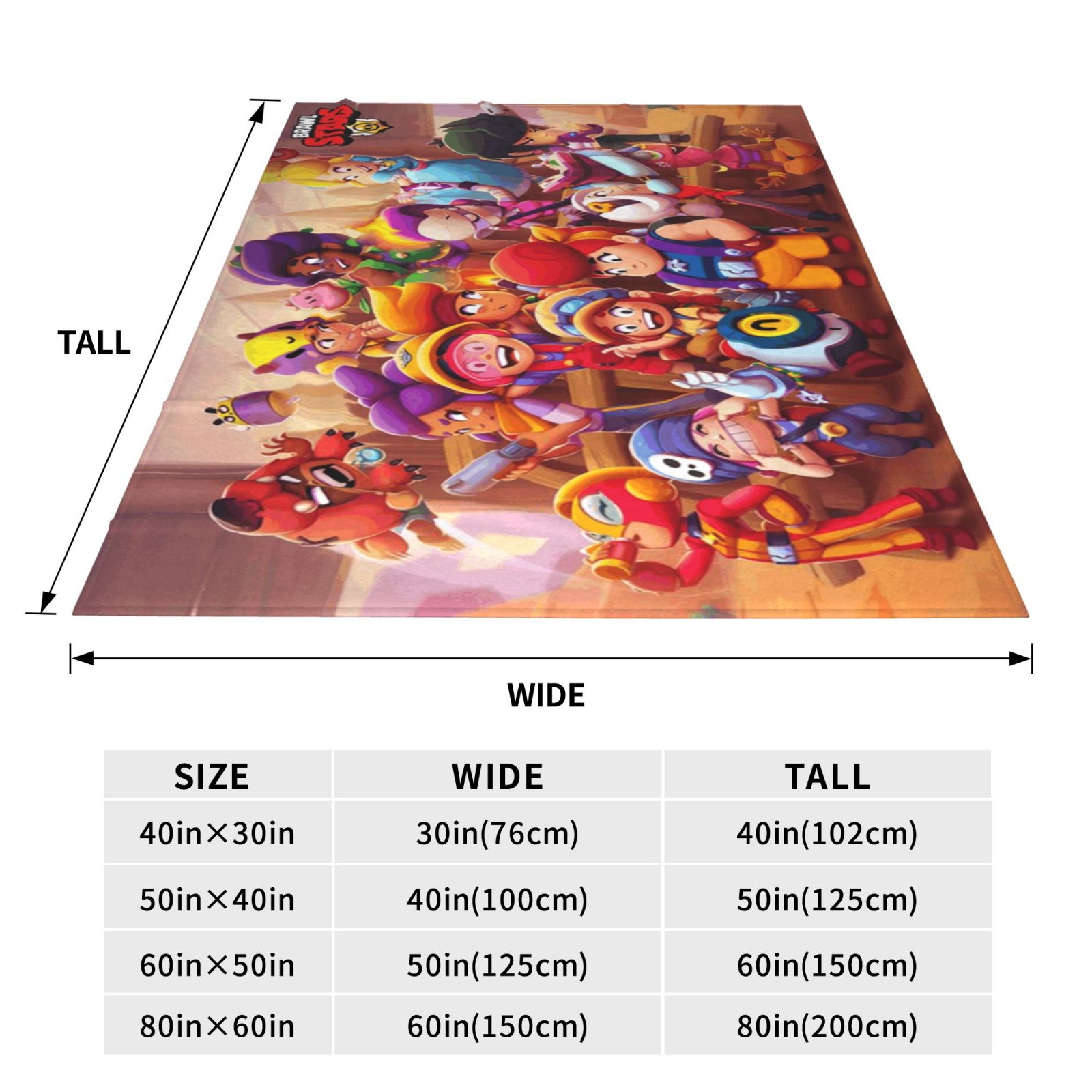 Brawl-Stars Throw Blanket - Cozy Anti-pilling flannel Bedding Gifts for ...