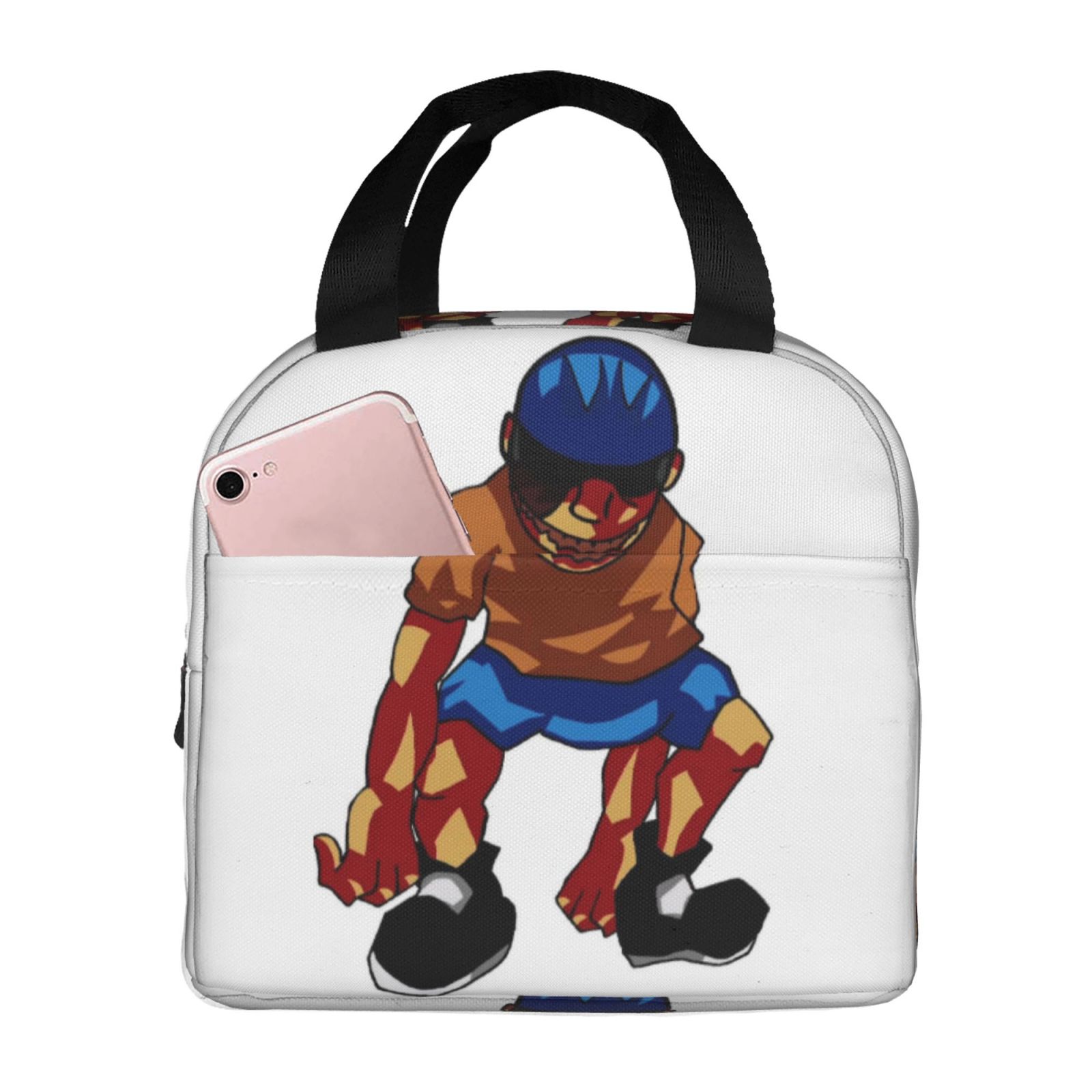 Sml Jeffy Lunch Bag Trendy Cartoon Lunch Box Portable Reusable ...