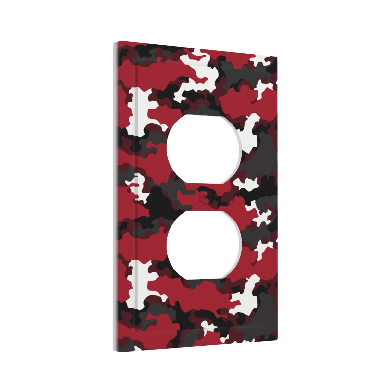 DouZhe 1-Gang Duplex Outlet Cover, Abstract Modern Camo Decorative Wall ...