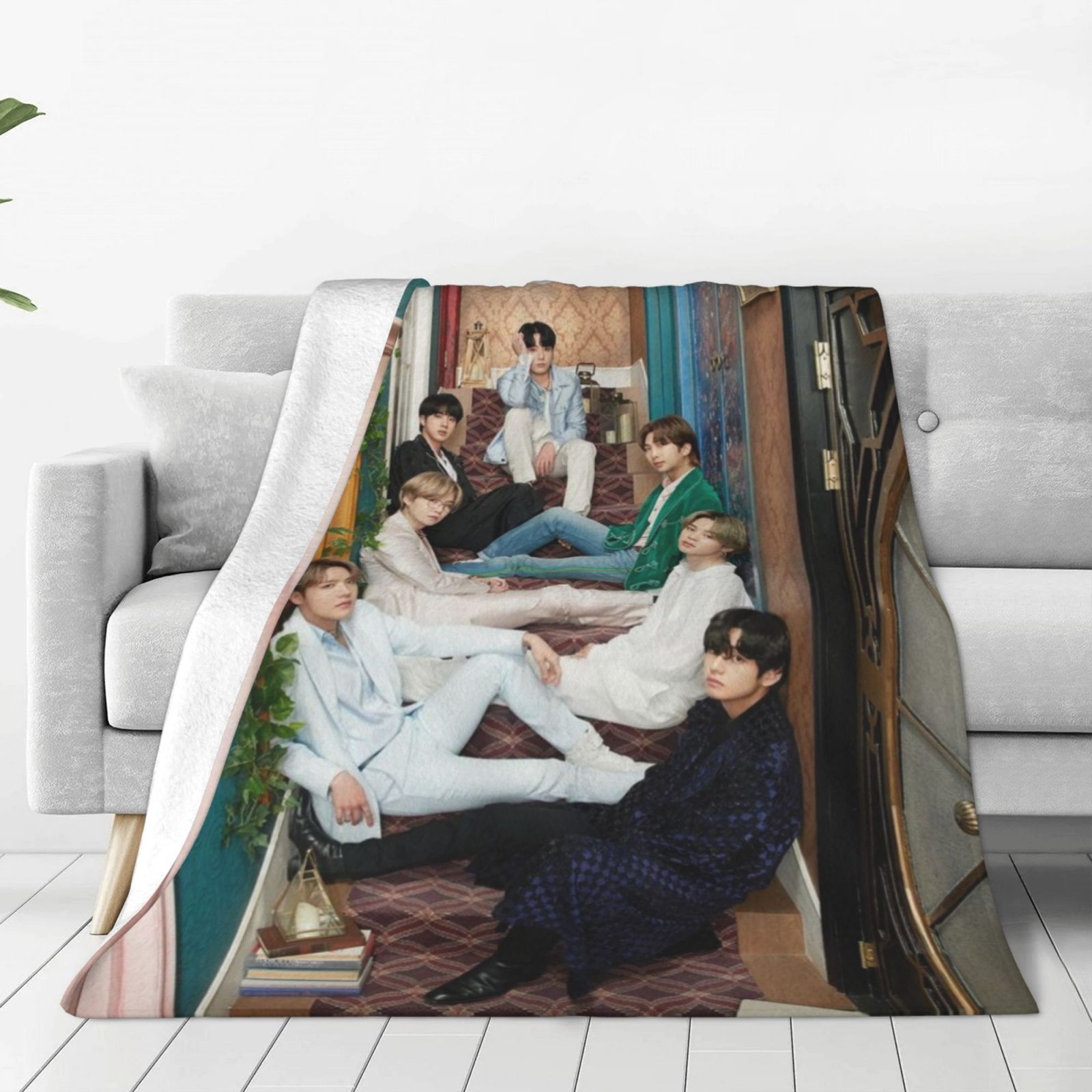 BTS Blanket K-POP Air-conditioning Quilt for Bed Sofa Camping Trips ...