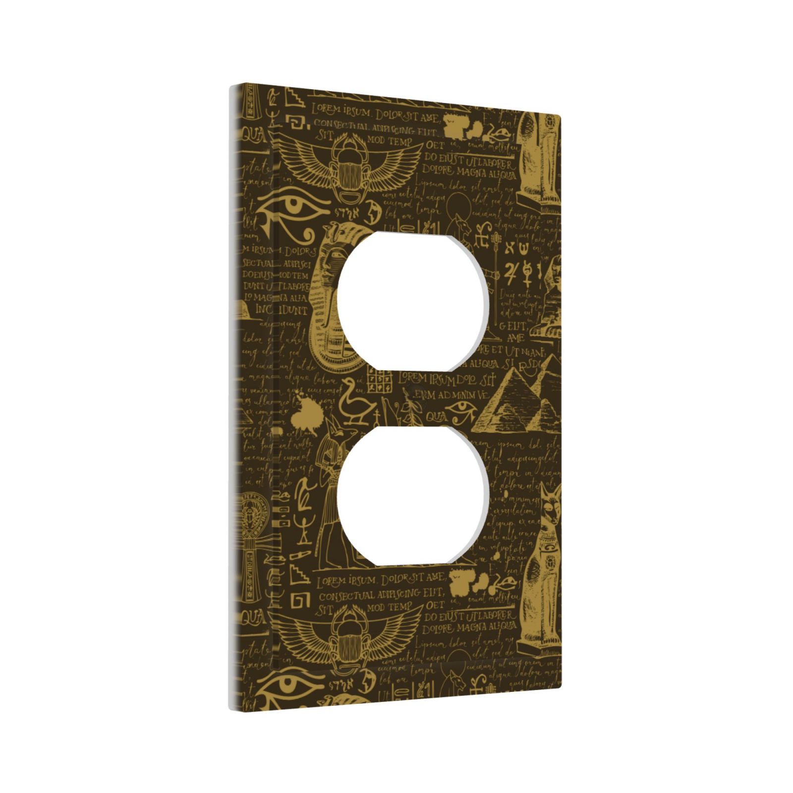 DouZhe 1-Gang Duplex Outlet Cover, Ancient Egyptian Sphinx Decorative ...