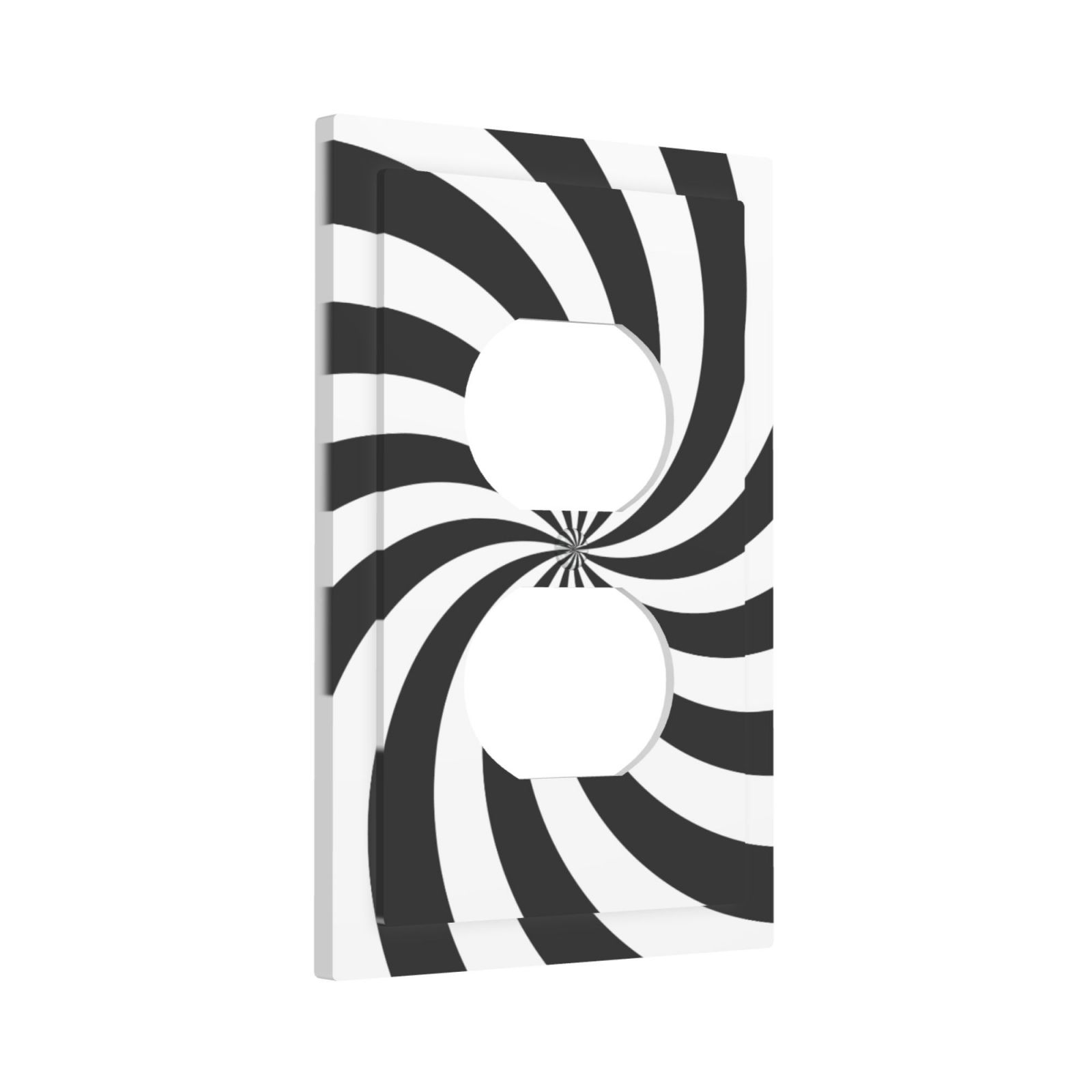 DouZhe 1-Gang Duplex Outlet Cover, Swirl Hypnotize Spirals Decorative ...