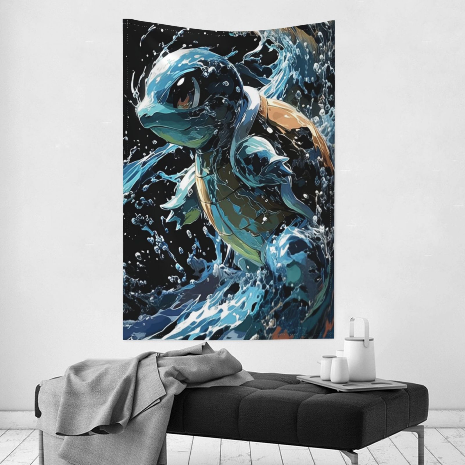 Squirtle Tapestry Wall Hanging for Men Women Bedroom Tapestries Poster ...