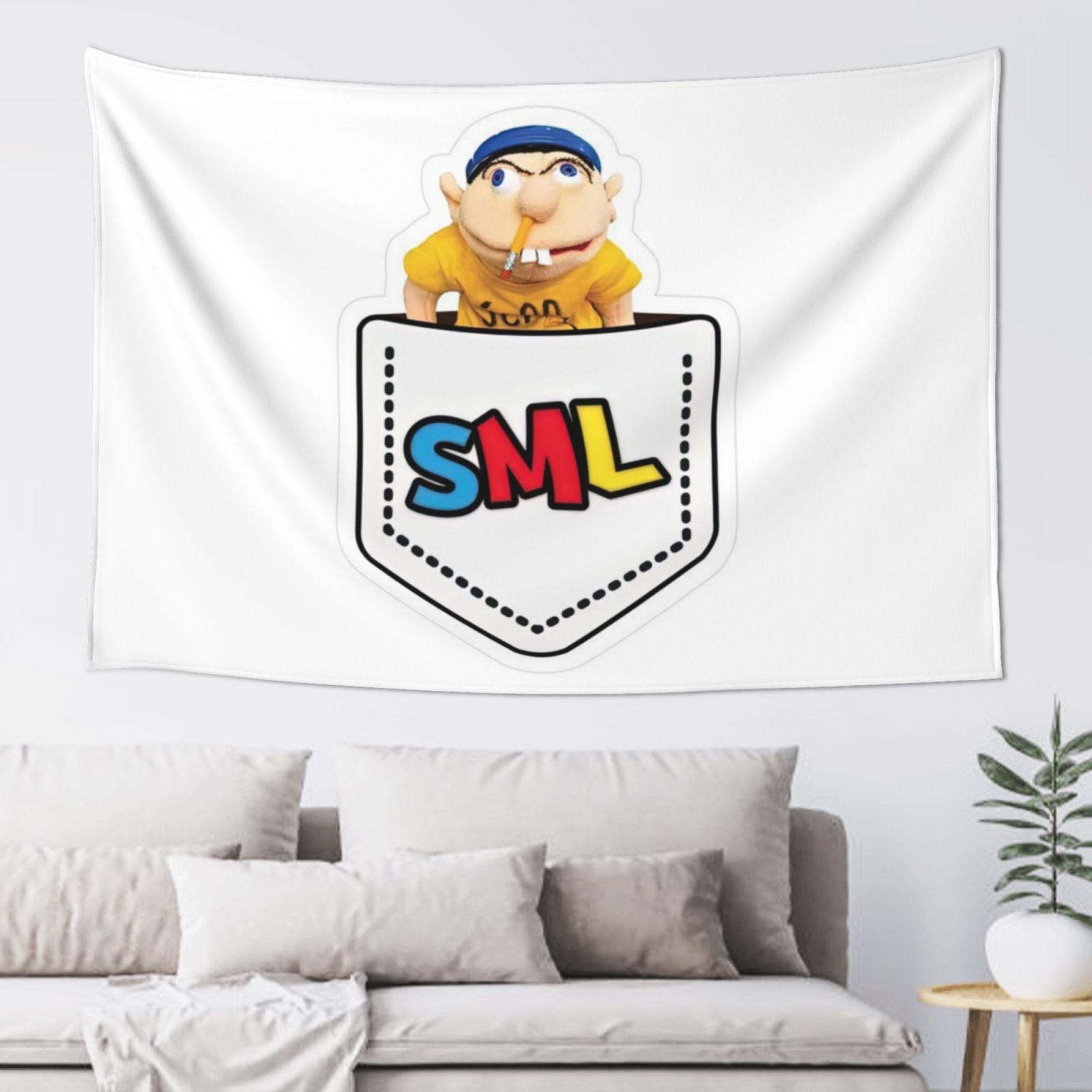Sml Jeffy Tapestry Wall Decor Cartoon Flag Wall Tapestry for Dormitory ...