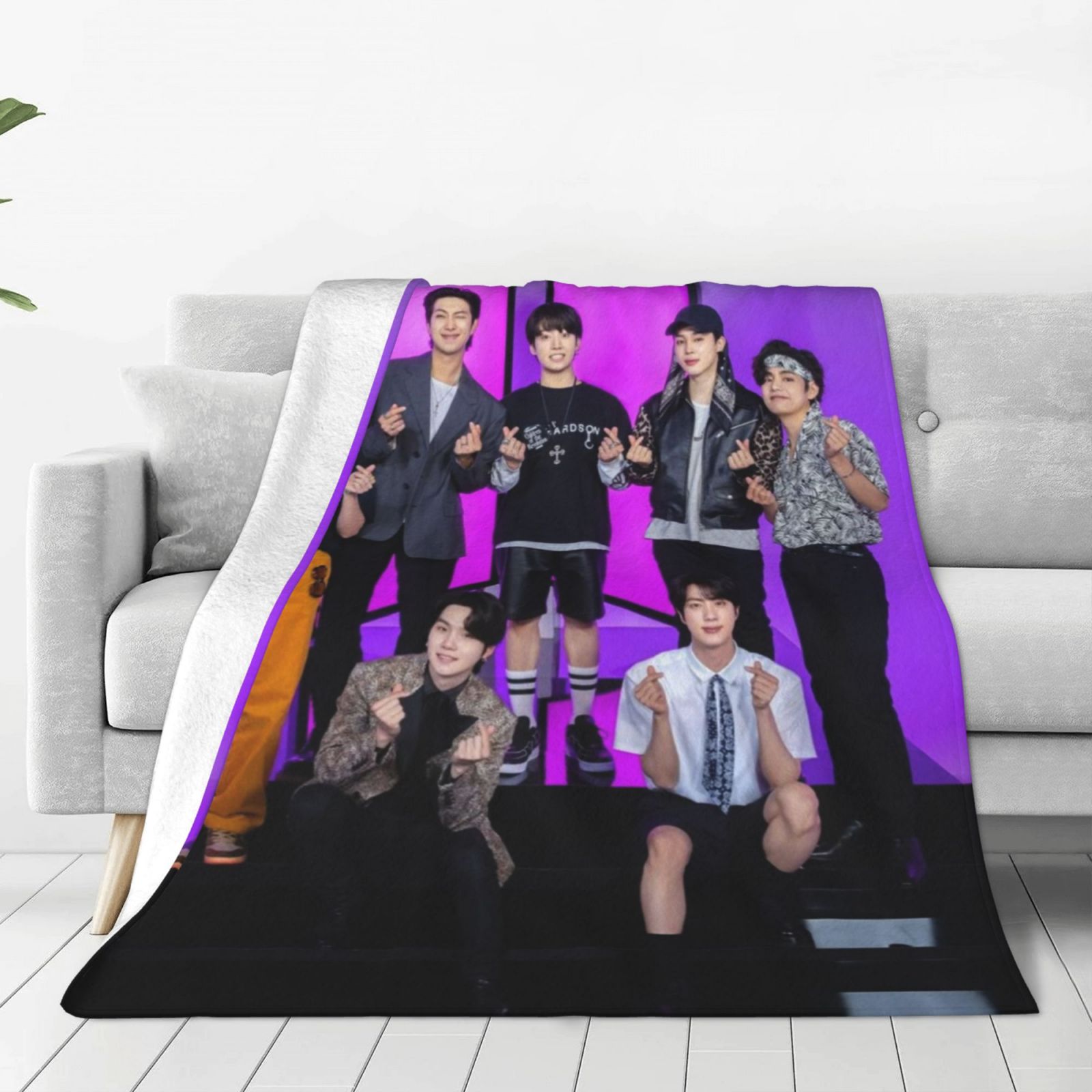 BTS Blanket K-POP Air-conditioning Quilt for Bed Sofa Camping Trips ...