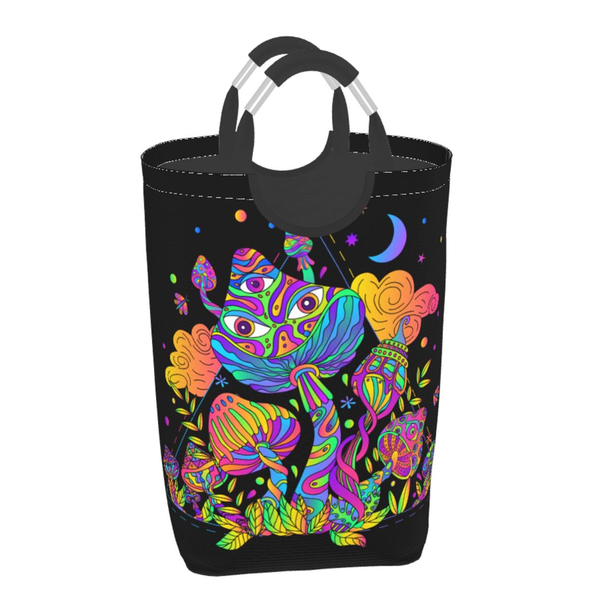 TEQUAN 50L Large Rectangular Laundry Hamper with Aluminum Handles, Neon ...