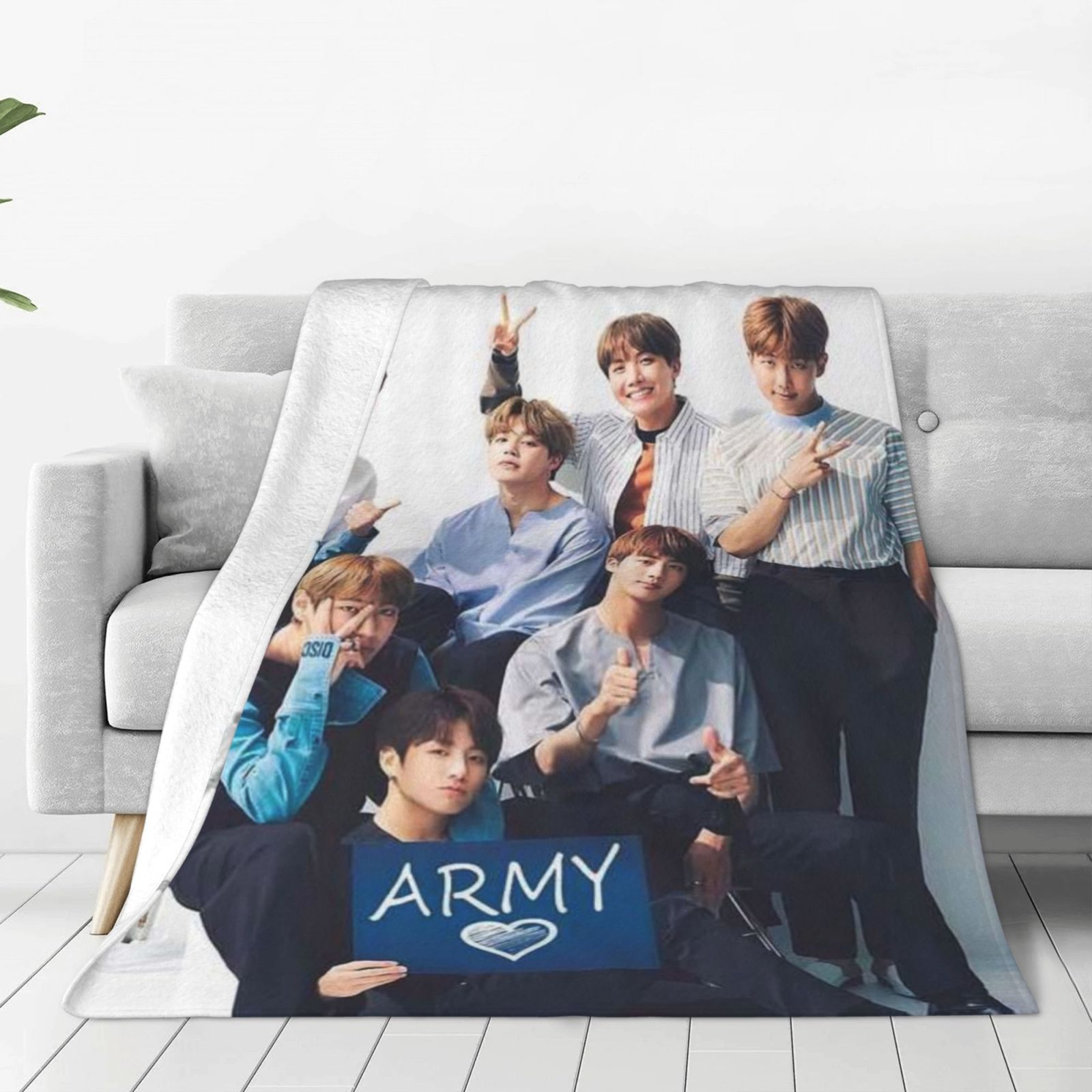 BTS Blanket K-POP Air-conditioning Quilt for Bed Sofa Camping Trips ...