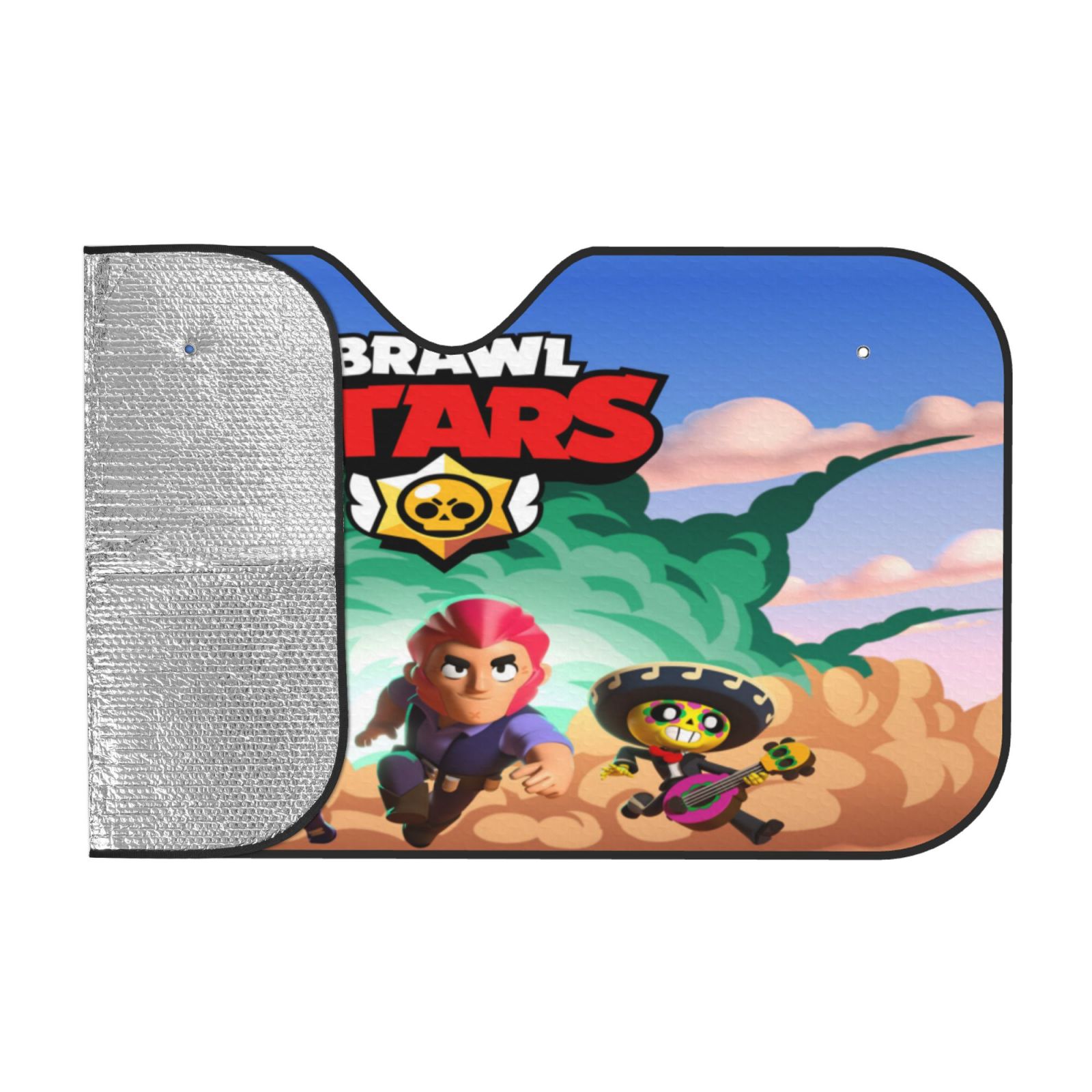 Brawl-Stars Car Windshield Sunshade Dragons Black and Red Eyes Foldable ...