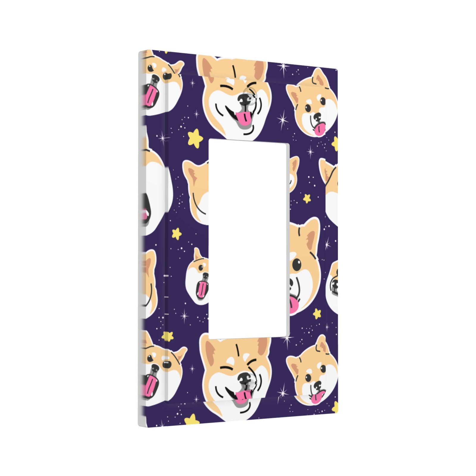 DouZhe 1-Gang Decorator/Rocker Wallplate, Cartoon Funny Shiba Inu Dog ...