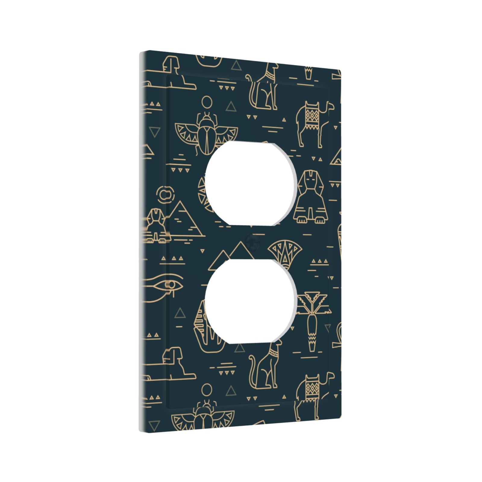 DouZhe 1-Gang Duplex Outlet Cover, Ancient Egyptian Symbols Decorative ...